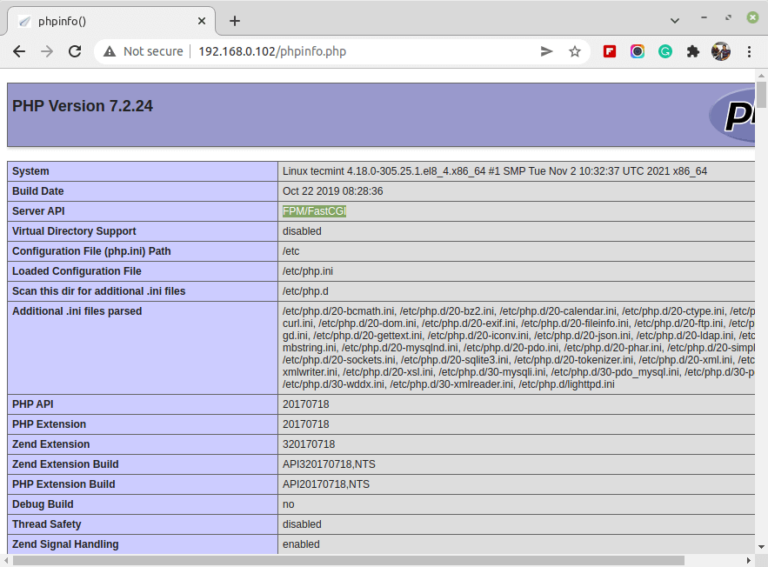 Install Lighttpd with PHP and MariaDB on Rocky/AlmaLinux