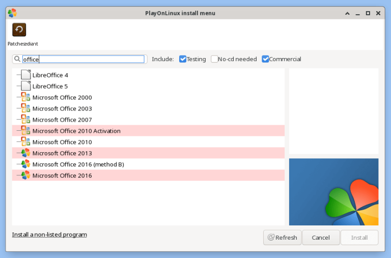 PlayOnLinux – Run Windows Software and Games in Linux