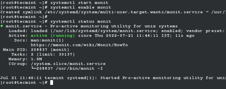 Monit - A Tool for Managing and Monitoring Linux Systems