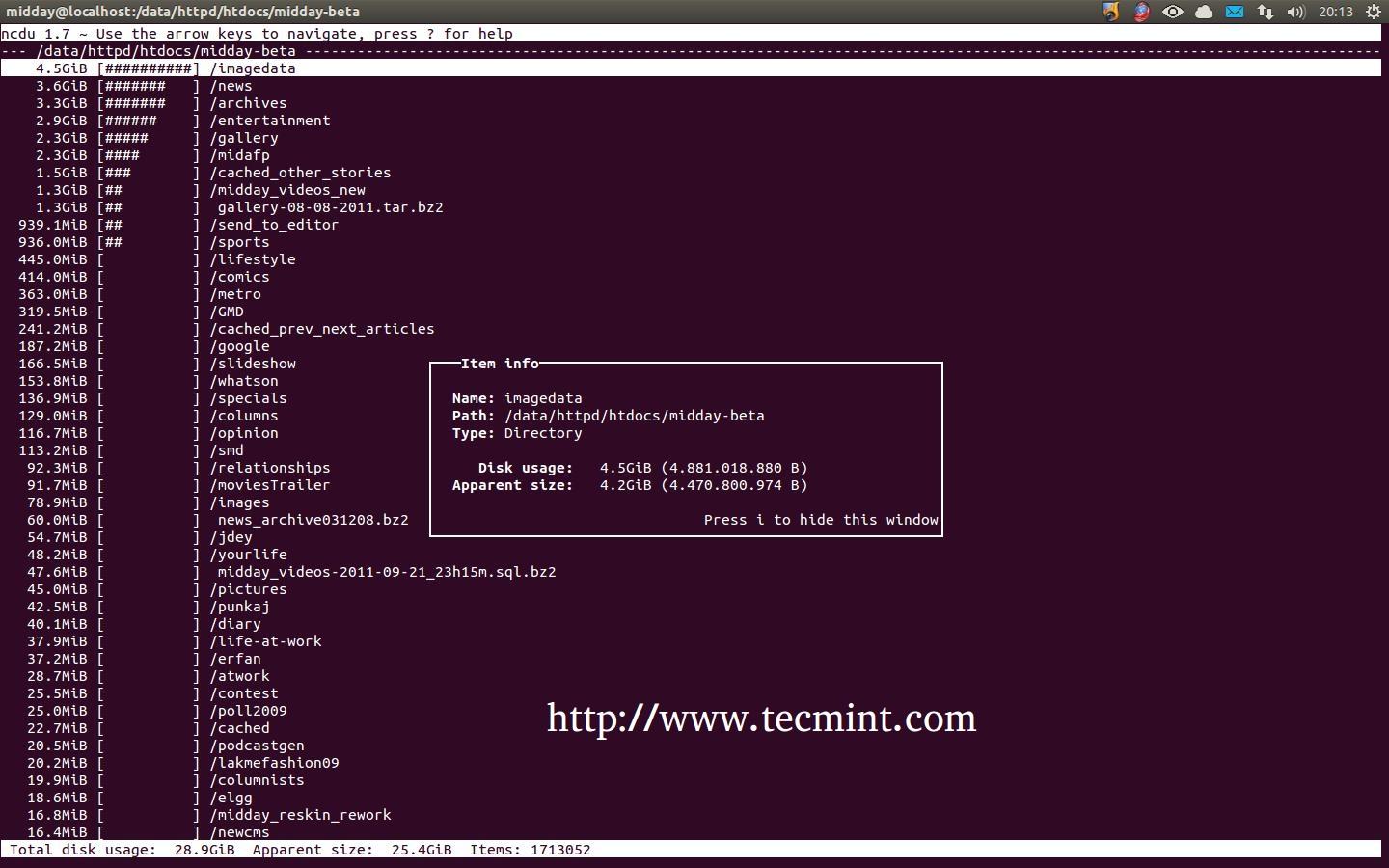 Ncdu A Ncurses Based Disk Usage Analyzer And Tracker 7933