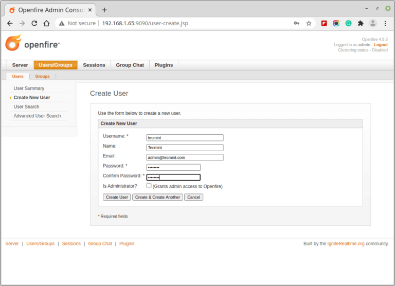 How to Create Your Own IM/Chat Server Using "Openfire" in Linux