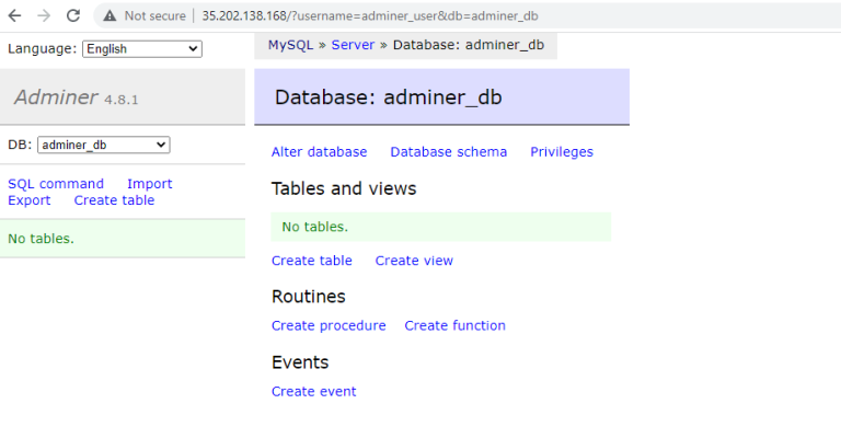Adminer – A Full-Featured MySQL Database Management Tool