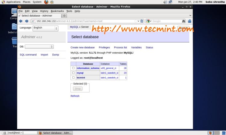 Adminer A Advanced Web Based Databases Administration Tool For Linux