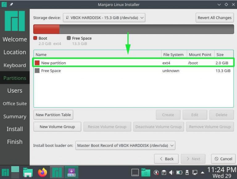Installation of Manjaro 20.0 (KDE Edition) Desktop