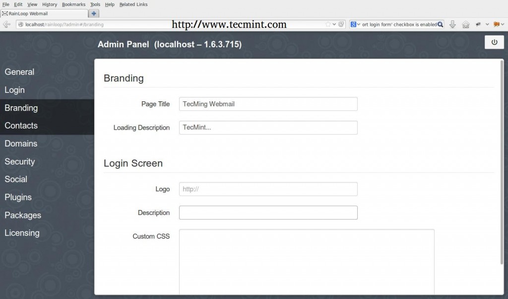 RainLoop Webmail - A Modern Fast Web Based Email Client for Linux