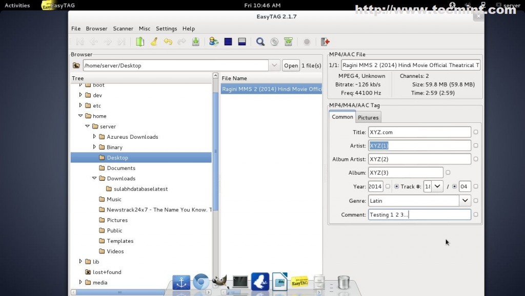 EasyTAG: A Tool for Viewing and Editing Tags in Audio and Video Files