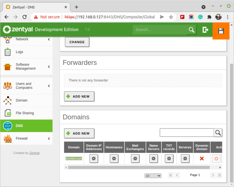 Install Zentyal and Add Windows to Primary Domain Controller