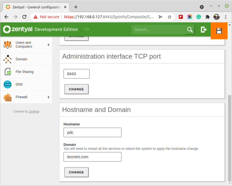 Install Zentyal and Add Windows to Primary Domain Controller