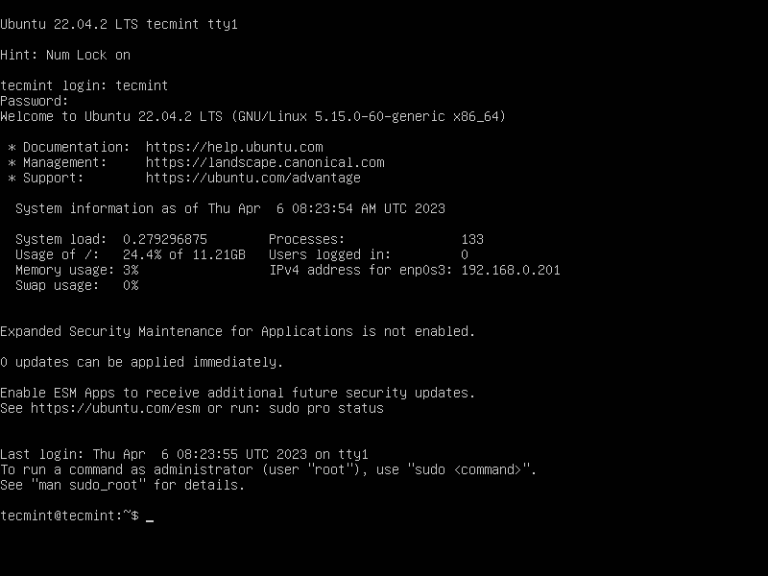 Ubuntu 22.04 Server Installation with LAMP Stack Setup