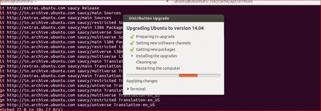 Upgrade Ubuntu 13.10 (Saucy Salamander) to Ubuntu 14.04 (Trusty Tahr)