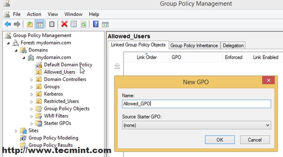 Creating Organizational Units (OU) and Enableing GPO (Group Policy) in ...
