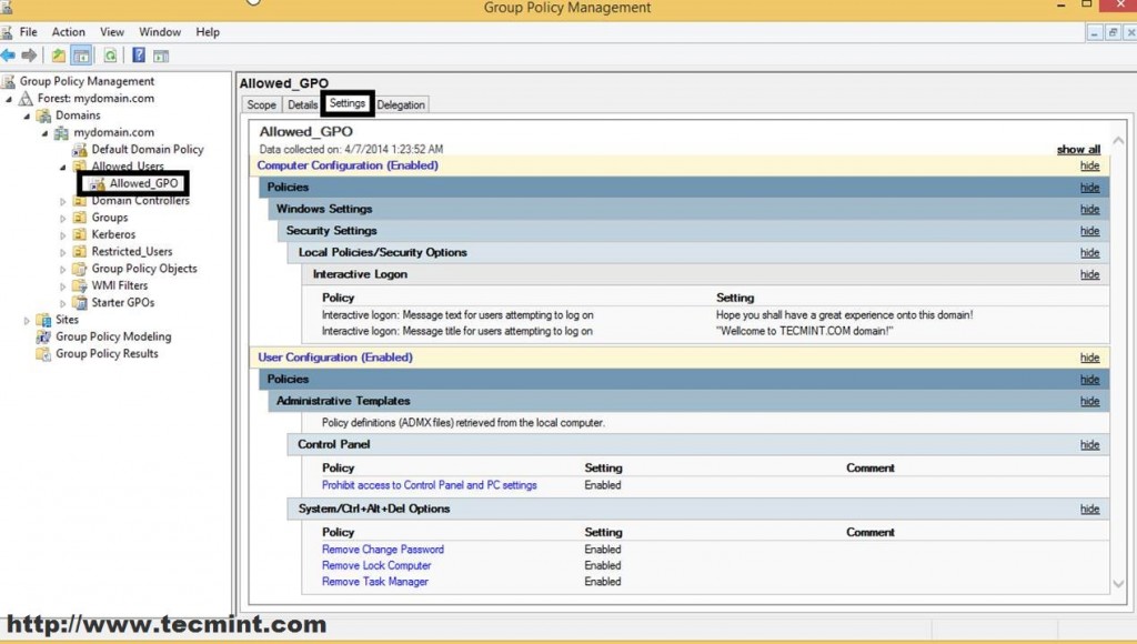 Create Organizational Units (OU) and Enable GPO in Zentyal