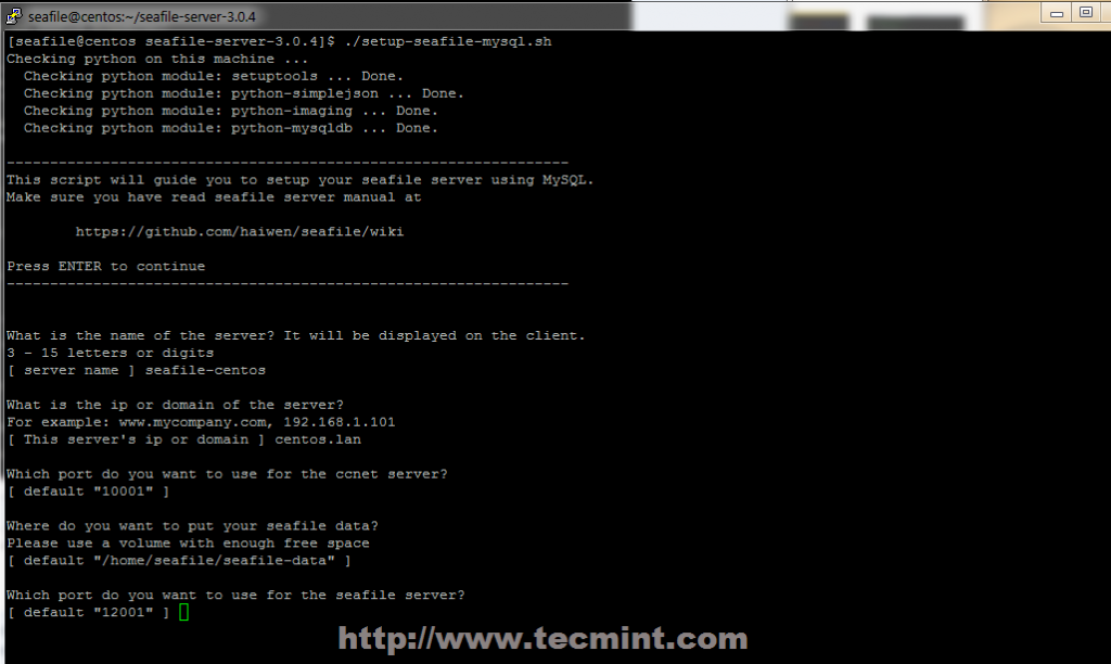 Installing Seafile (Secure Cloud Storage) with MySQL Database in RHEL/CentOS/SL 7.x/6.x