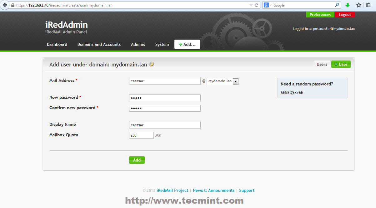 Install 'iRedMail' (Fully Featured Mail Server) with Virtual Domains ...