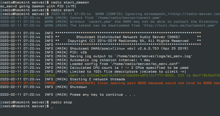 How to Install SHOUTCast Radio Server (Online Media Streaming) on Linux