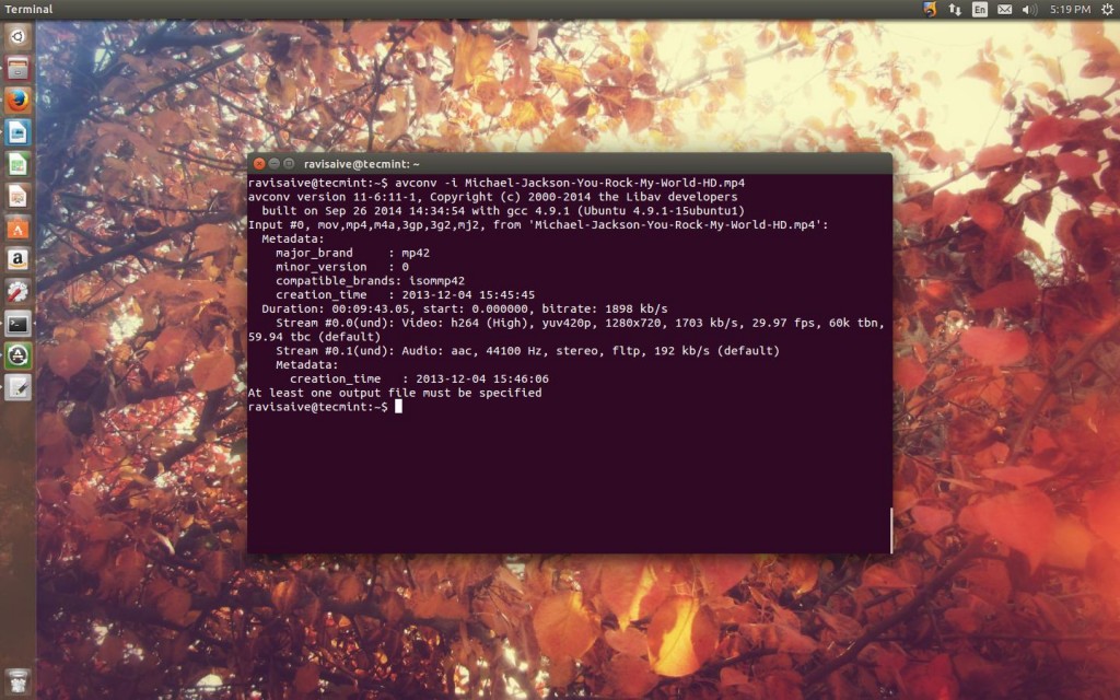 11 'Avconv' Commands to Record, Convert and Extract Videos & Audios from Linux Terminal