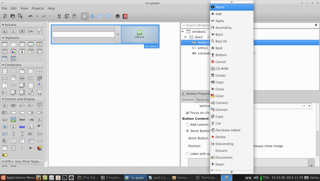 Create More Advance GUI Applications Using PyGobject Tool in Linux - Part 2
