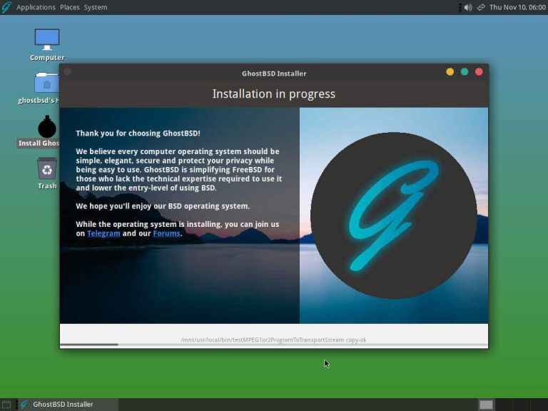 GhostBSD - A Unix-like OS Based on FreeBSD with MATE Desktop