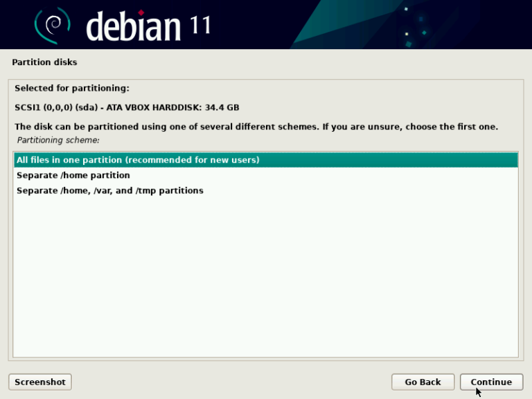 A Fresh Installation of Debian 11 Bullseye