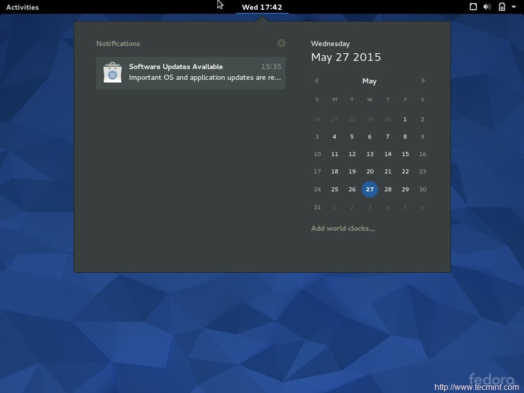 Installation of "Fedora 22 Workstation" with Screenshots