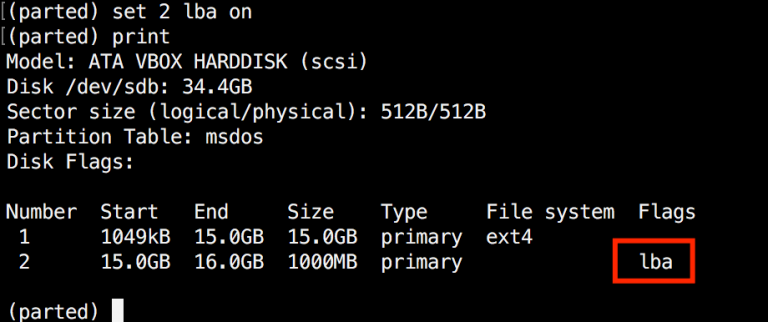 8 Parted Commands to Create and Manage Partitions in Linux