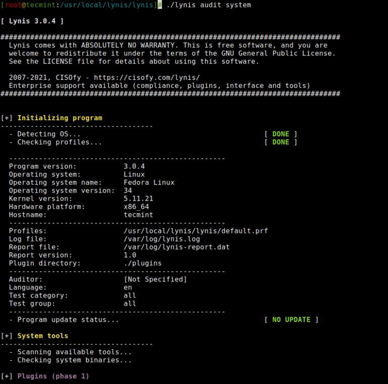 Lynis 2.5.5 Released - Security Auditing and Scanning Tool for Linux ...