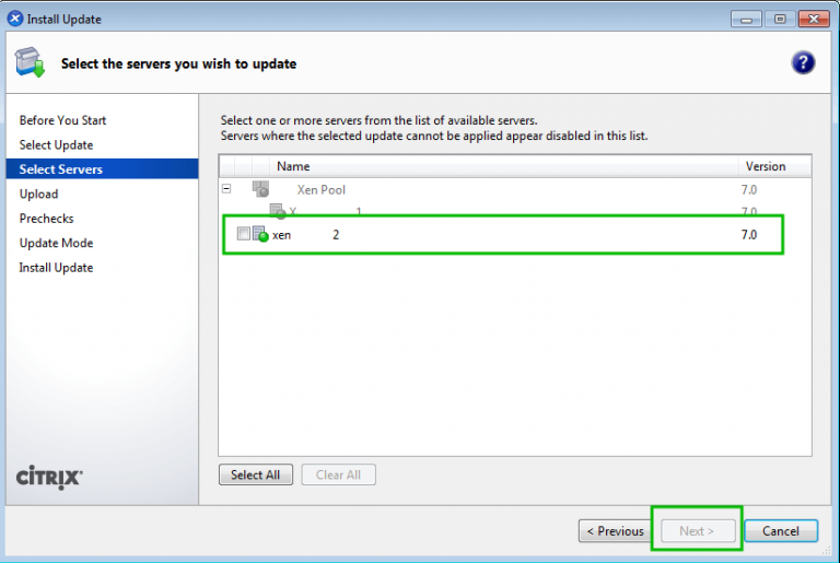 Fresh Installation of XenServer 7