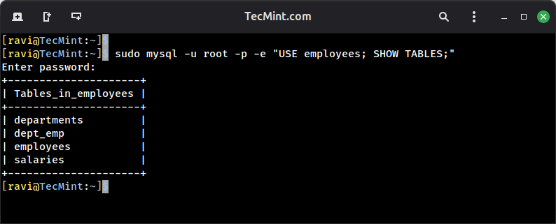 How to Run MySQL Queries from Linux Command Line