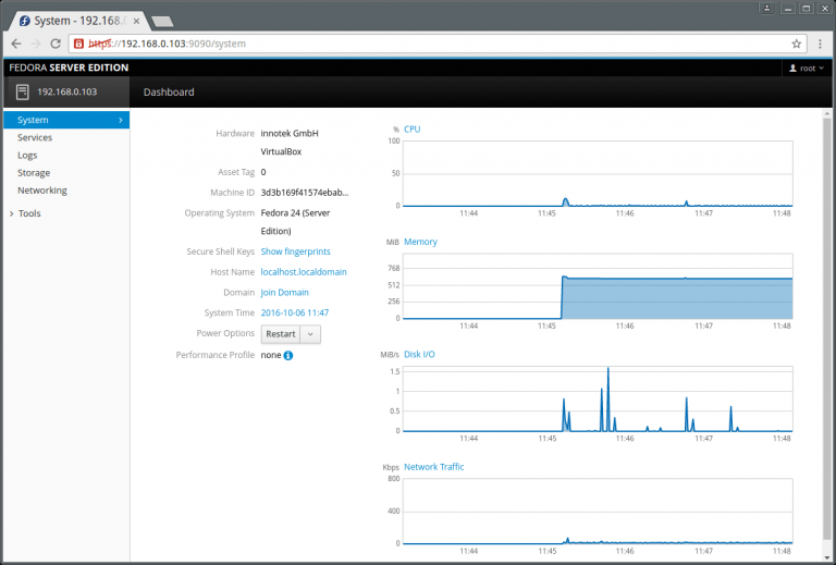 Cockpit - A Browser-Based Administration Tool for Linux