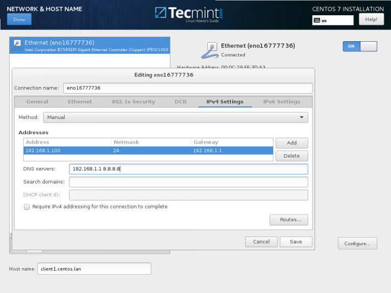 Installation of CentOS 7.5 Guide