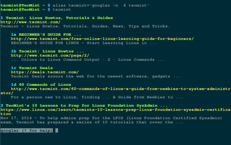 Googler: A Command Line Tool to Do 'Google Search' from Linux Terminal