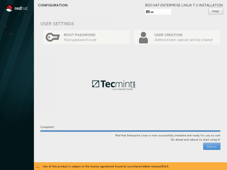Installation of Red Hat Enterprise Linux (RHEL) 7.3 Guide