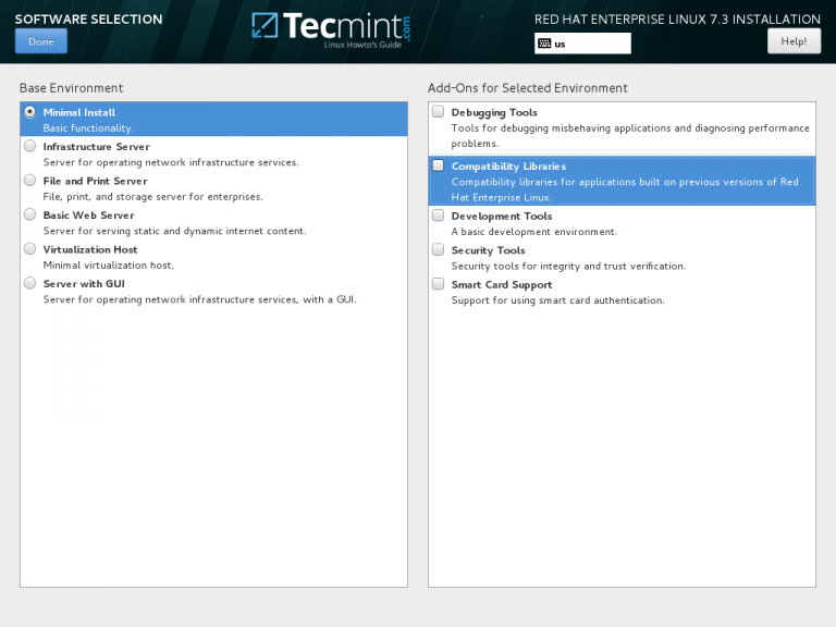 Installation of Red Hat Enterprise Linux (RHEL) 7.3 Guide