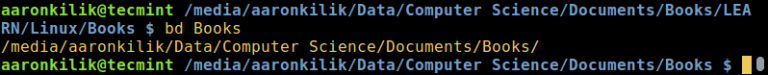 bd - Quickly Go Back to a Parent Directory in Linux
