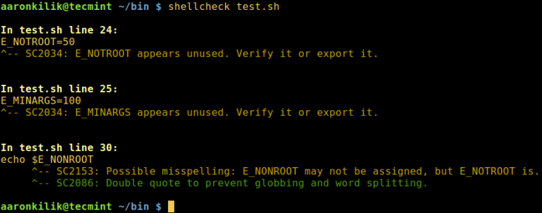 ShellCheck - A Tool That Shows Warnings and Suggestions for Shell Scripts