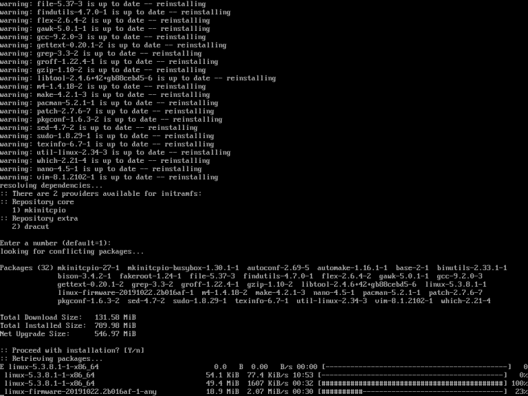 Arch Linux Installation and Configuration on UEFI Machines