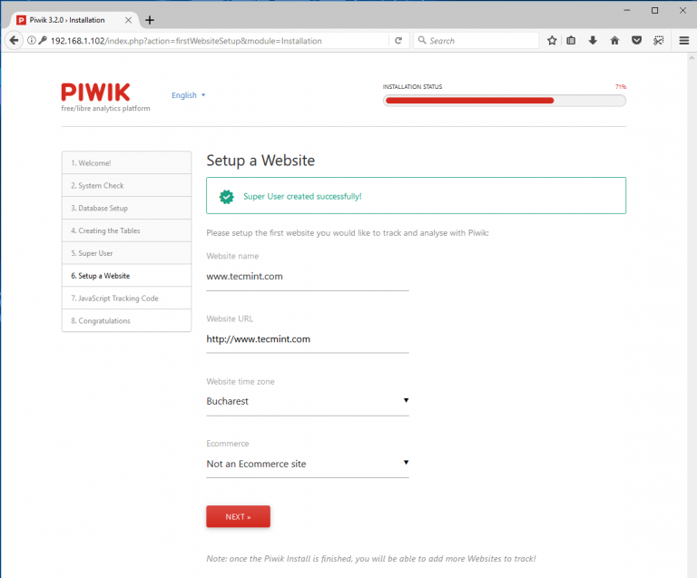How to Install Piwik (Alternative to Google Analytics) in Linux