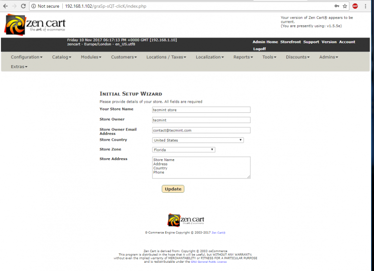 How to Install Zen Cart E-commerce Shopping Store in Linux