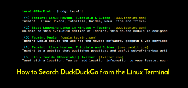 How to Search DuckDuckGo from the Linux Terminal