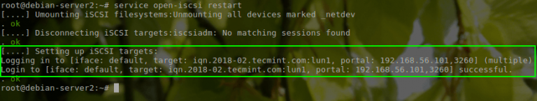 How to Setup iSCSI Server (Target) and Client (Initiator) on Debian 9