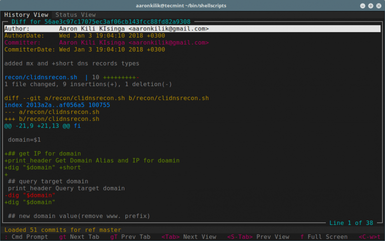 GRV - A Tool for Viewing Git Repositories in Linux Terminal