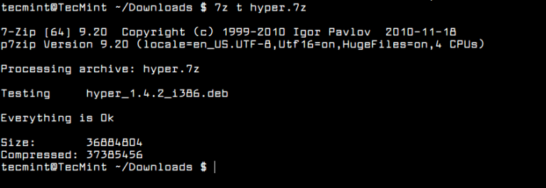 10 7zip (File Archive) Command Examples in Linux