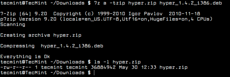 10 7zip (File Archive) Command Examples in Linux
