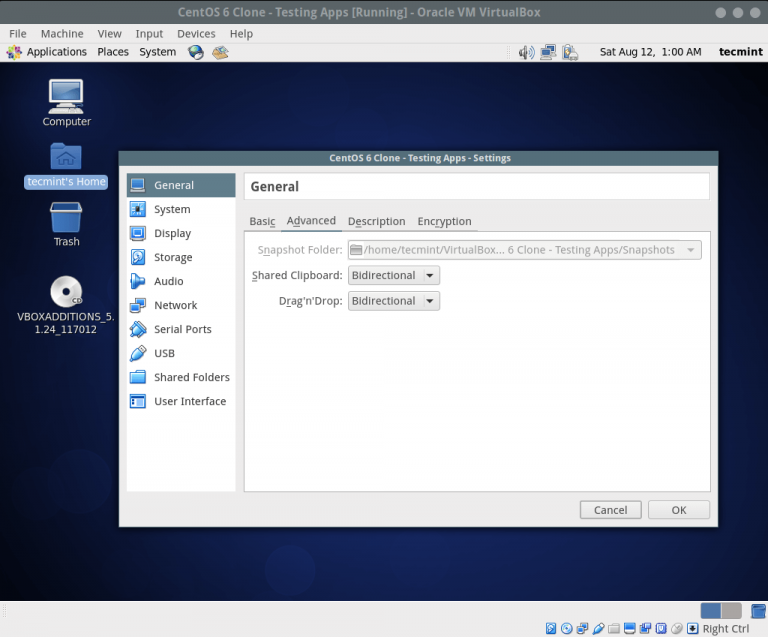 Install VirtualBox Guest Additions in CentOS, RHEL & Fedora