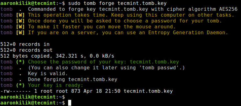 Tomb - A File Encryption and Personal Backup Tool for Linux