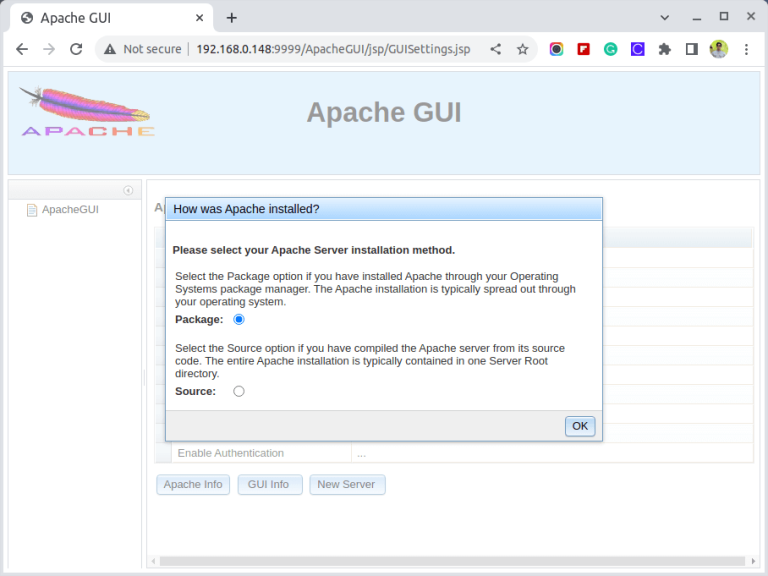 How to Install Apache Server GUI in Linux Systems