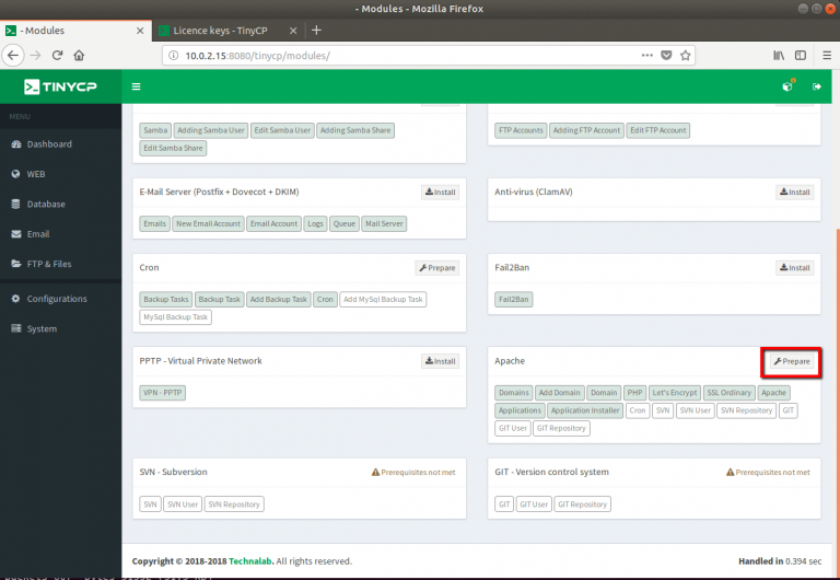 TinyCP - A Lightweight Control Panel for Managing Linux Systems
