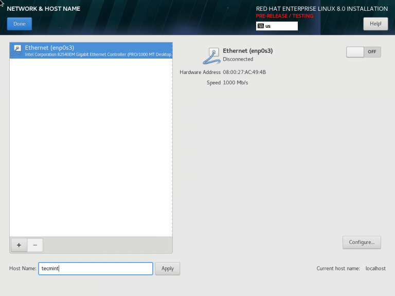 Installation of RHEL 8 with Screenshots