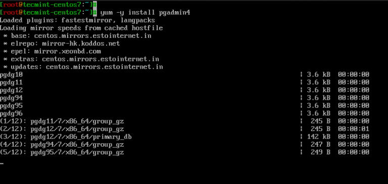 How to Install pgAdmin4 in CentOS 7