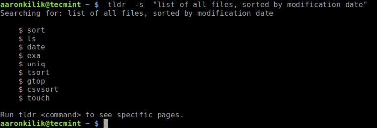 TLDR - Easy to Understand Man Pages for Linux Commands